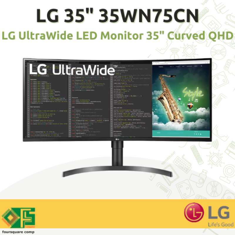 Promo Led Lg Ultrawide 35wn75cn-b Monitor 35 Inch Curved Qhd Resmi ...