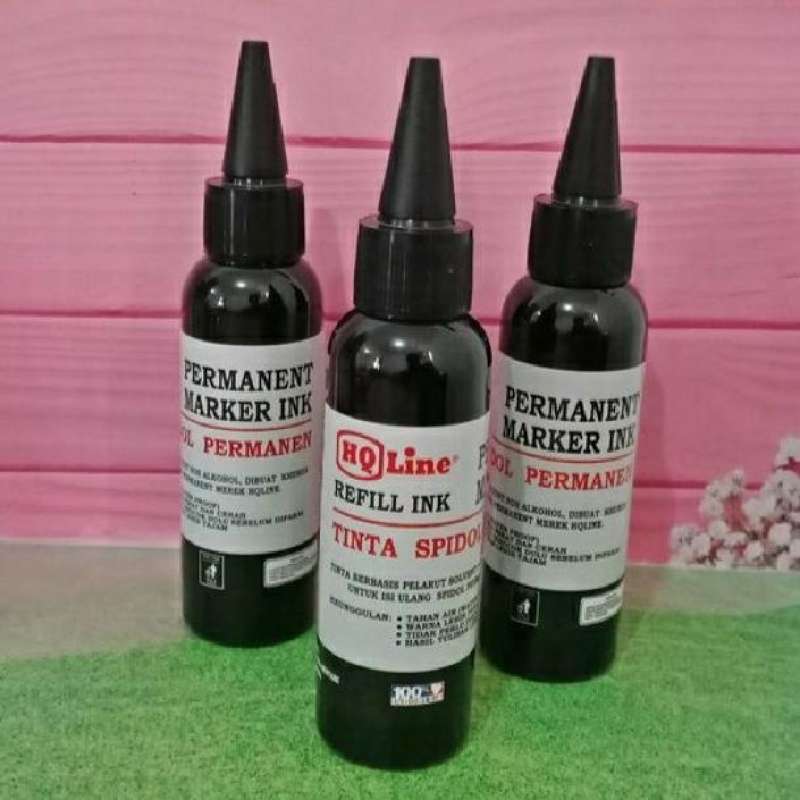 Jual Refil / Isi Tinta Spidol Permanen Hq Line 100 Ml Di Seller Goshen ...