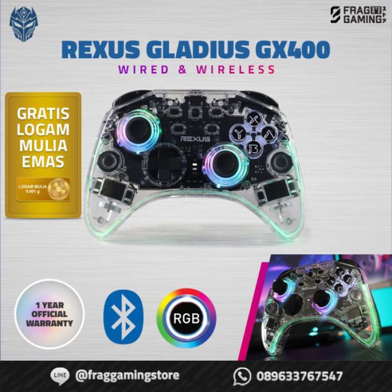 Promo Rexus Gx400 Bluetooth Gamepad Gladius Gx-400 Joystick - Markmarket Diskon 50% Di Seller ...