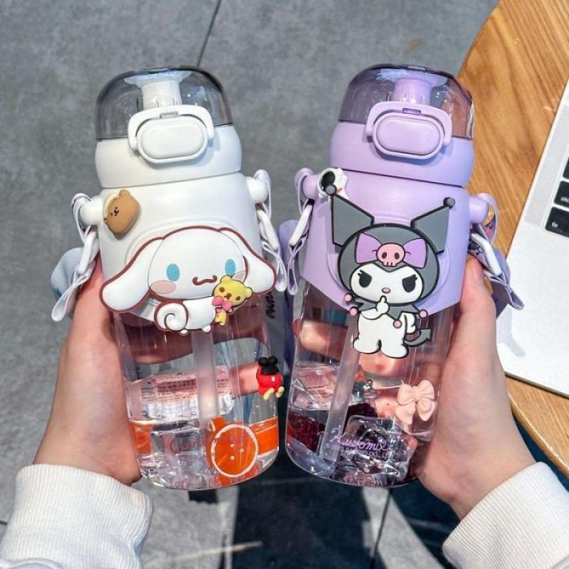 Jual Botol Minum Sanrio Tritan Premium Botol Air Cinnamoroll 2In1 Kuromi - Kuromi di Seller ...