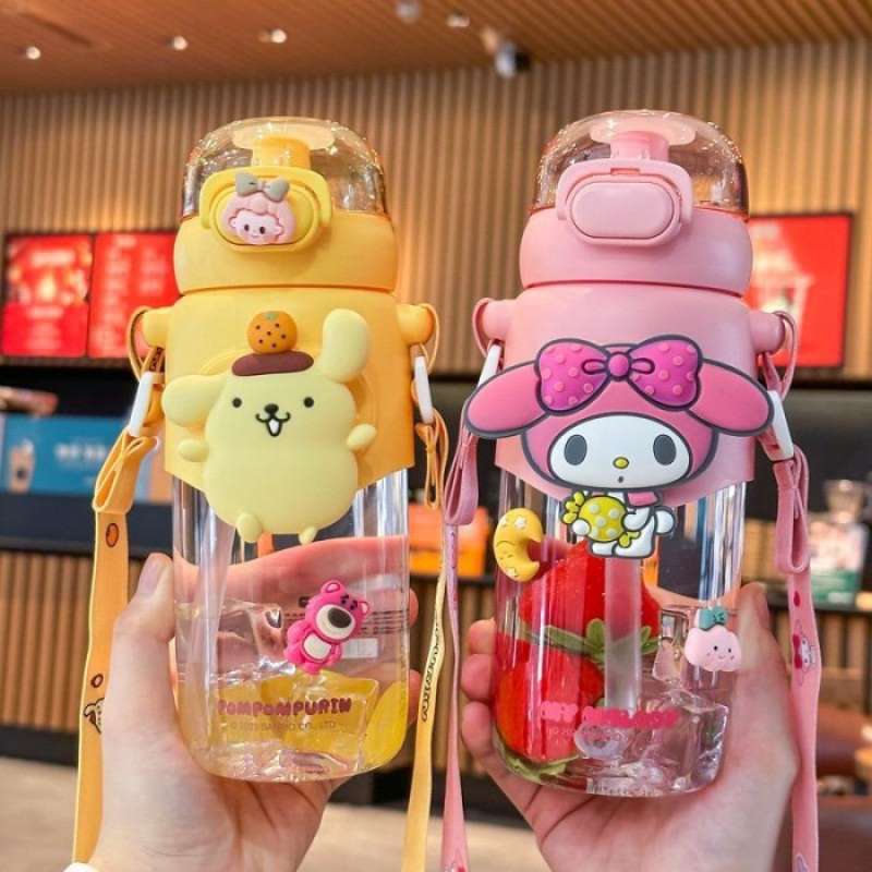Jual Botol Minum Sanrio Tritan Premium Botol Air Cinnamoroll 2In1 Kuromi - Kuromi di Seller ...