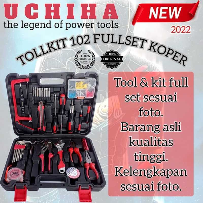 Promo Tool Kit Full Set Koper Terlengkap Original Uchiha 120 Pcs Diskon 23% Di Seller Prima ...