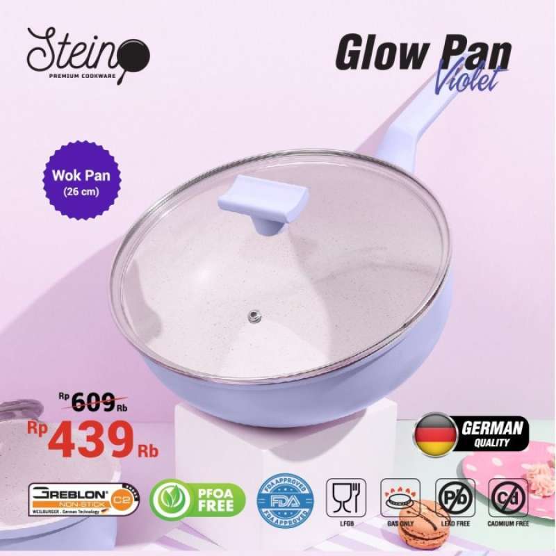 Promo [free Bubble] Steincookware Stein Glow Pan Glowpan Complete Set 5 ...
