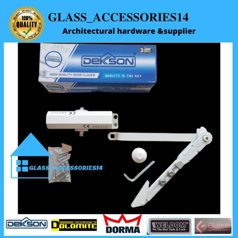 Promo Door Closer DCL 300 WHO With Hold Open White Dekkson Dekson ...