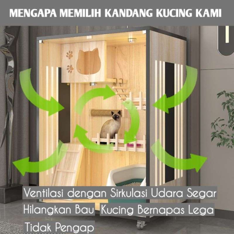 Jual Rumah Villa Kandang Kucing Mewah Knockdown Bongkar Pasang Elegant ...