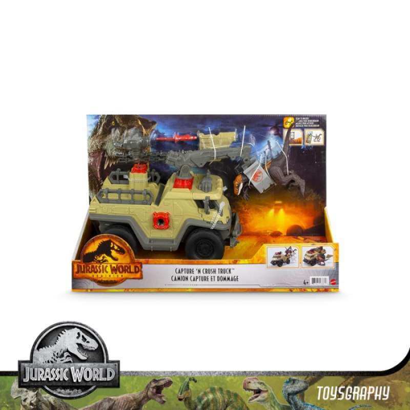 Jual Jurassic World Dominion Capture And Crush Truck Dinosaurs Vehicle ...