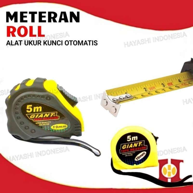 Promo Meteran Otomatis Roll Meter Alat Ukur Tukang Bangunan Measuring ...