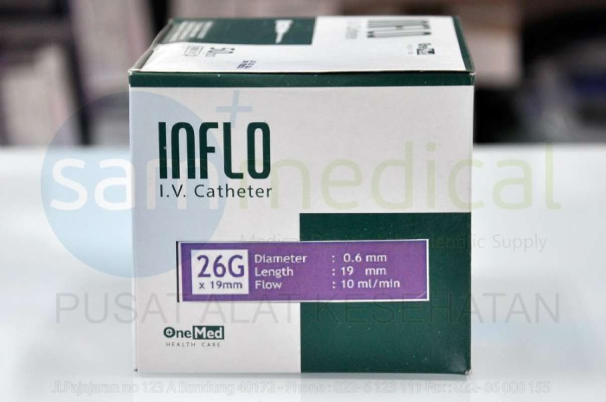 Jual Onemed Inflo Iv Catheter 26g X 19mm / Jarum Infus @pcs Di Seller ...