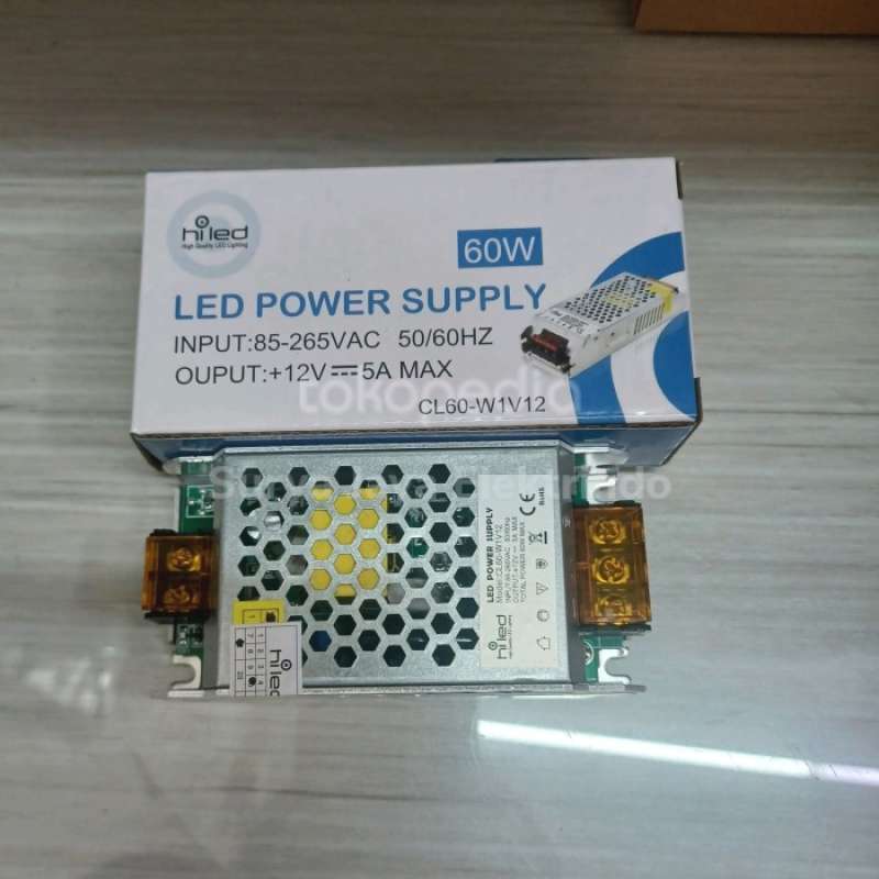 Promo Led Power Supply Trafo 5a 12V 60W HILED Diskon 23% di Seller ...