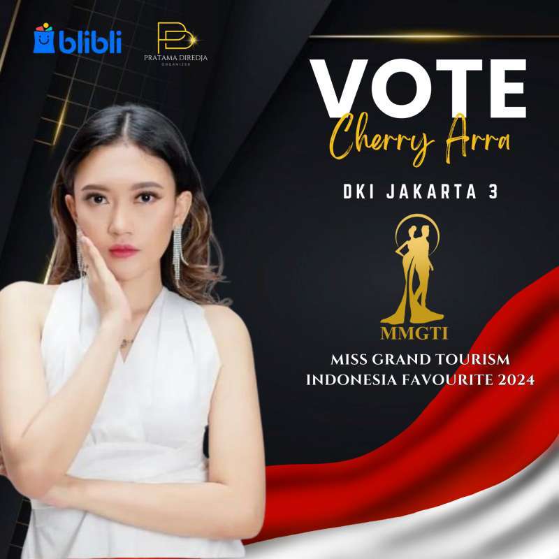 Jual Vote Cherry Arra Miss Grand Tourism Indonesia Dki Jakarta 3 2024 Di Seller Mister Miss ...