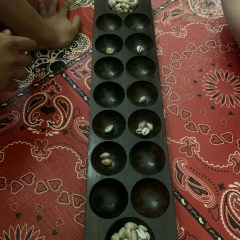 Promo Congklak Kayu Free 120 Biji Kerang/Dakon Kayu/Permainan ...