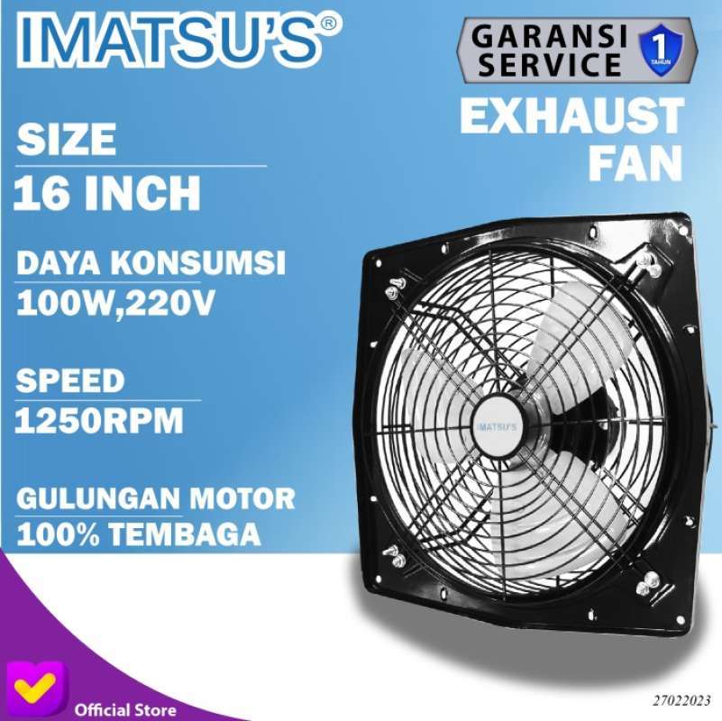 Promo Hexos Exhaust Fan Dinding Besi 16 Exhaust Industrial Fan Diskon ...