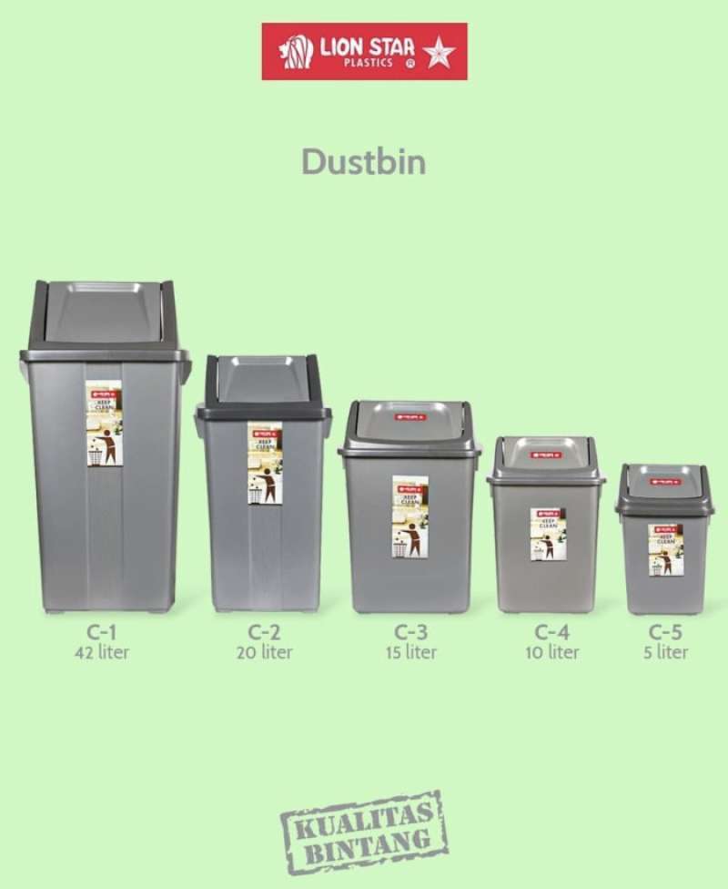 Jual Tempat Sampah 42 Ltr C1 Lion Star (tutup Goyang) Di Seller Ratata Store - Cengkareng Barat ...