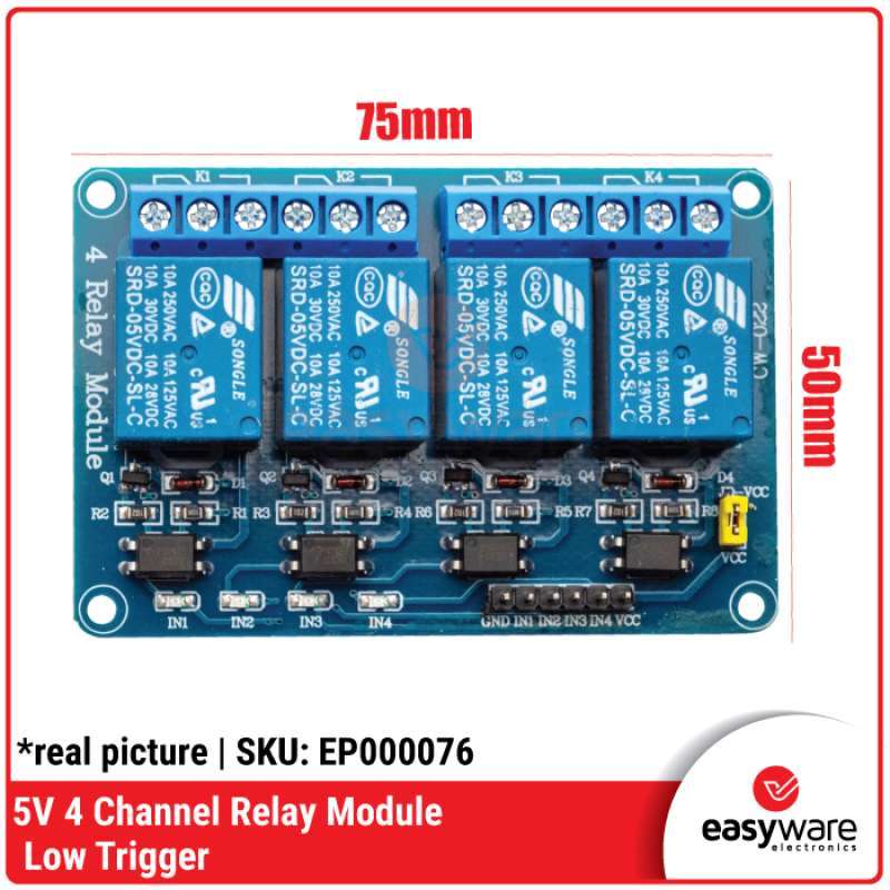 Jual Relay Module 4 Channel 5v Relay Modul Di Seller Easyware ...