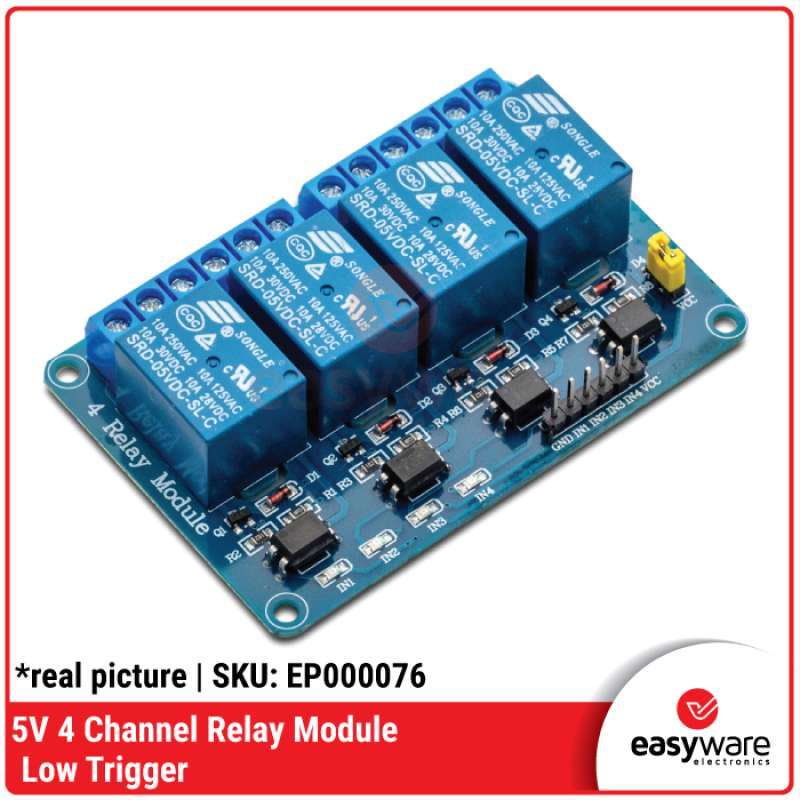 Jual Relay Module 4 Channel 5v Relay Modul Di Seller Easyware ...