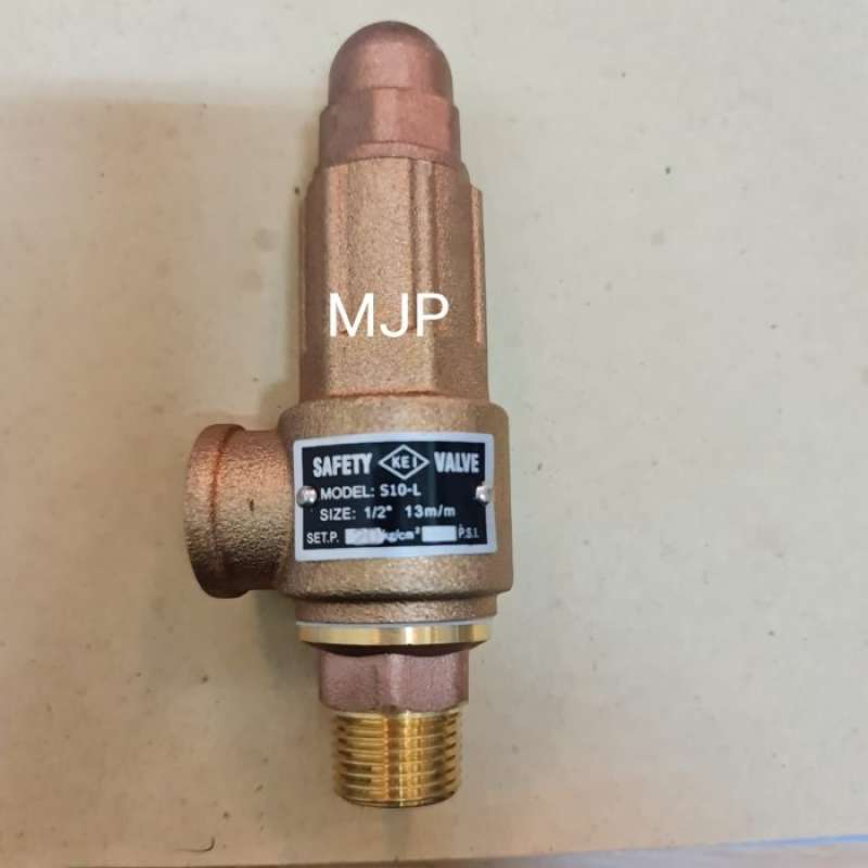 Promo Safety valve kuningan drat 1/2 inch 20 kg/bar Diskon 23% di ...