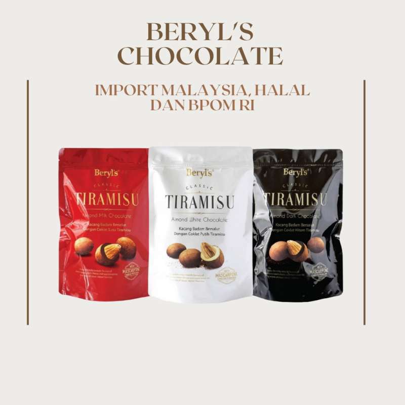 Jual Coklat Import I 300 Gr Beryl's Cokelat Malaysia Classic Tiramisu ...