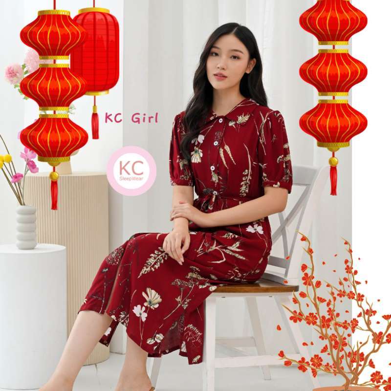 Jual Kc Girl In Maroon Fern Dress Imlek Ceongsam Cny Baju Shanghai Di Seller Kcsleepwear ...