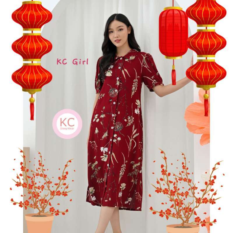 Jual Kc Girl In Maroon Fern Dress Imlek Ceongsam Cny Baju Shanghai Di Seller Kcsleepwear ...