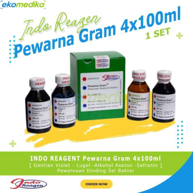 Promo Indo Reagent Pewarna Gram 4x100ml Diskon 33% Di Seller Ola Store ...