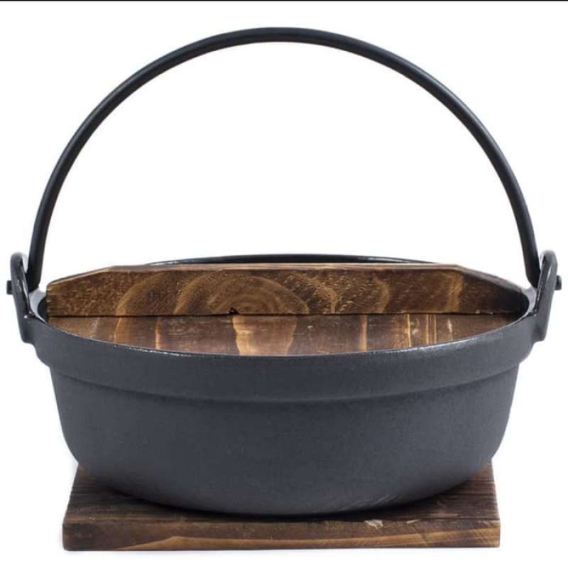 Jual japanese cast iron shabu shabu sukiyaki nabe pot 16cm wajan besi ...
