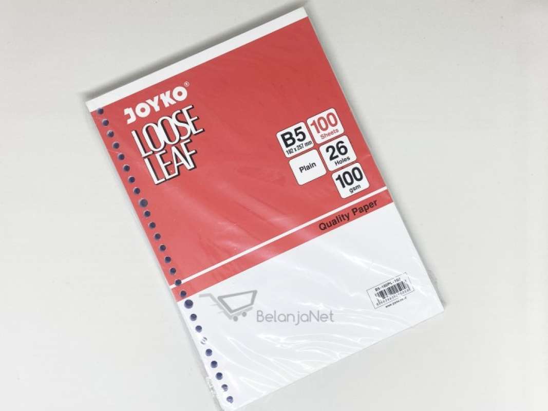 Jual Kertas File | Binder Polos Loose Leaf Plain Joyko B5-100pl 100 Lembar Di Seller Supermart ...