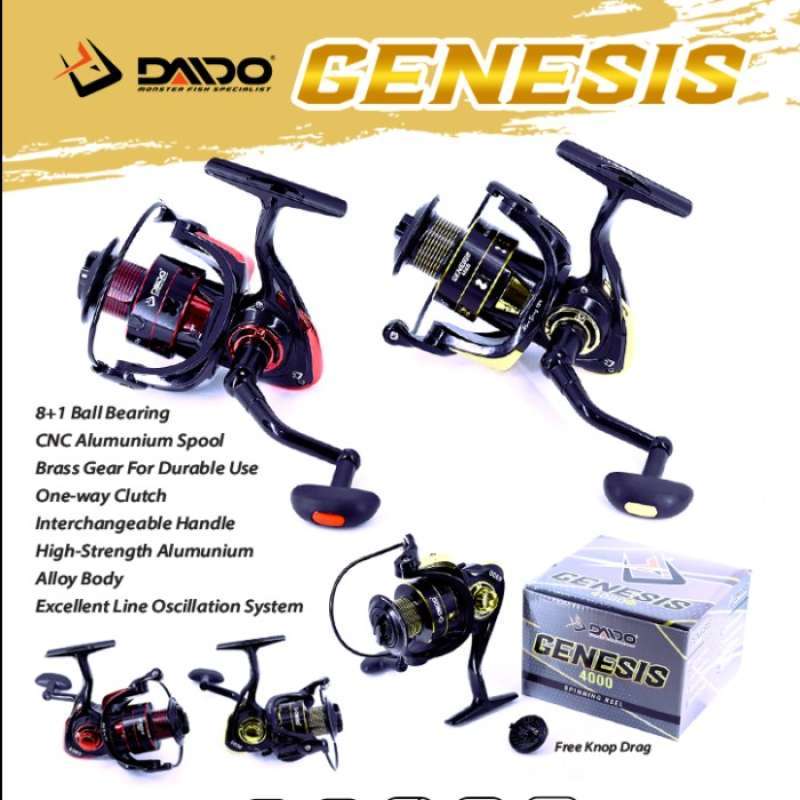 Promo REEL DAIDO GENESIS 9 BEARING ONE WAY UKURAN 1000 2000 3000 4000 ...