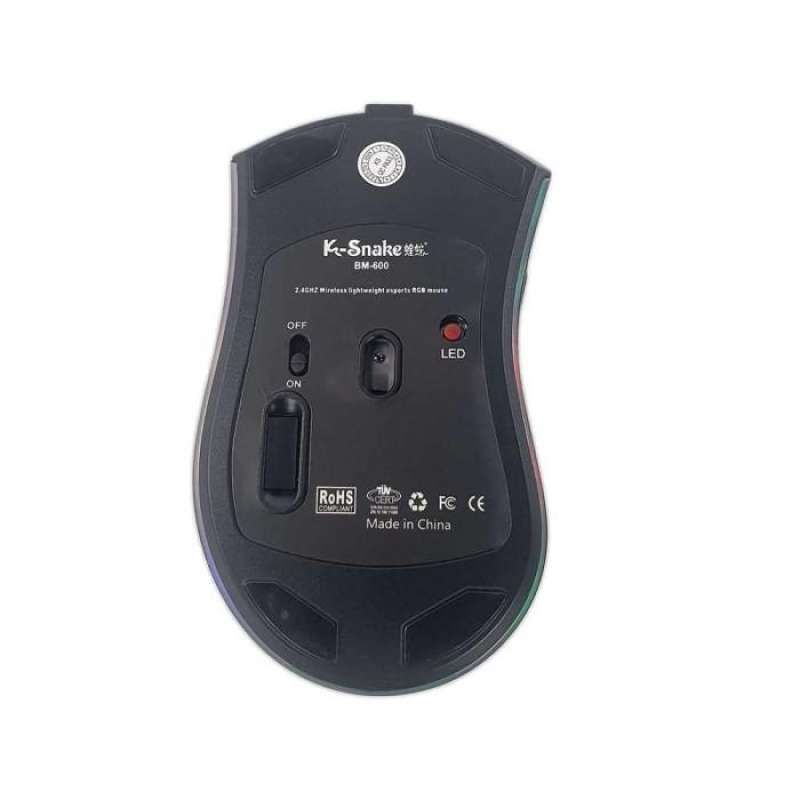 Jual K-SNAKE Mouse Gaming Wireless RGB Honeycomb Rechargeable - BM600 ...