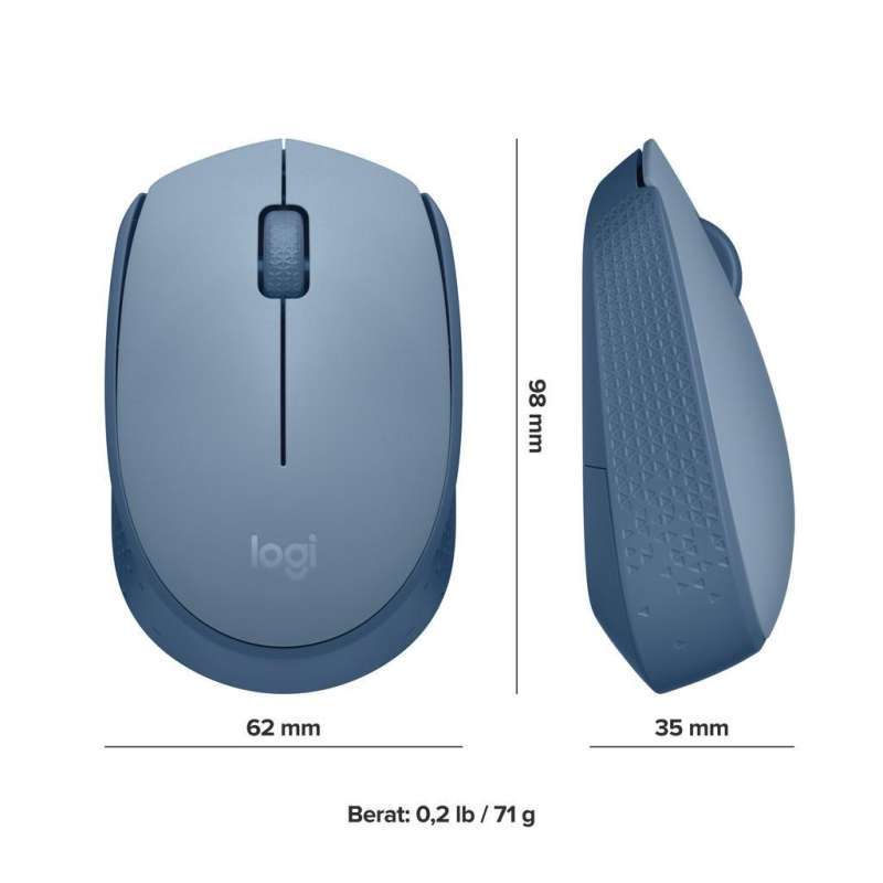 Promo Logitech M171 Mouse Wireless untuk Windows, Mac, ChromeOS - Blue ...