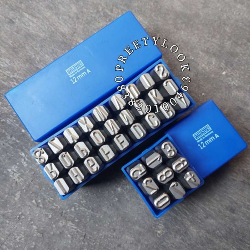 Jual MASUS Hurup Ketok Dan Angka 12 mm Stamp Punch Letter A - Z Germany ...