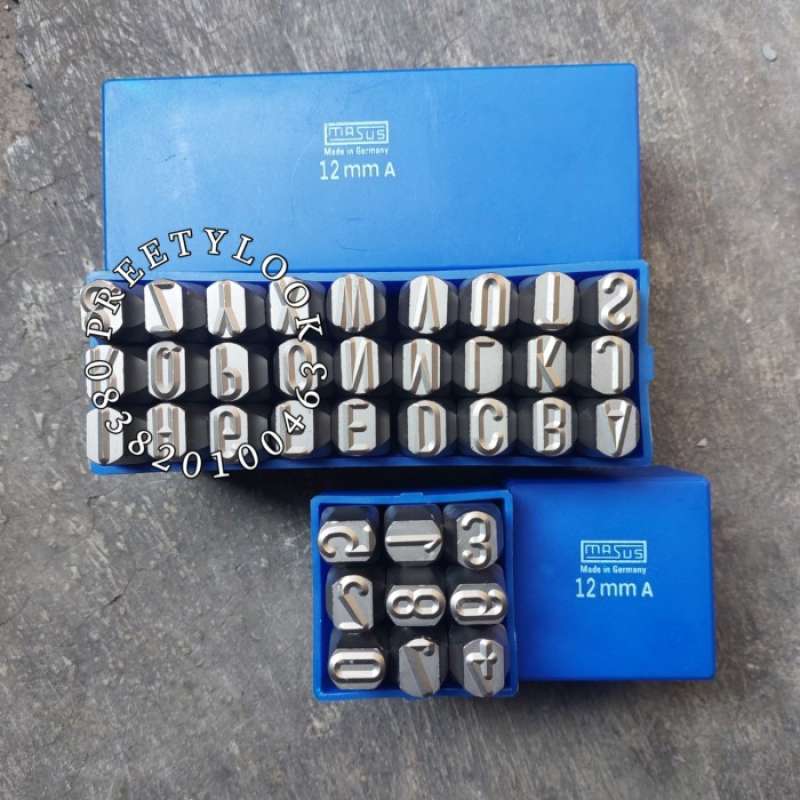 Jual MASUS Hurup Ketok Dan Angka 12 mm Stamp Punch Letter A - Z Germany ...