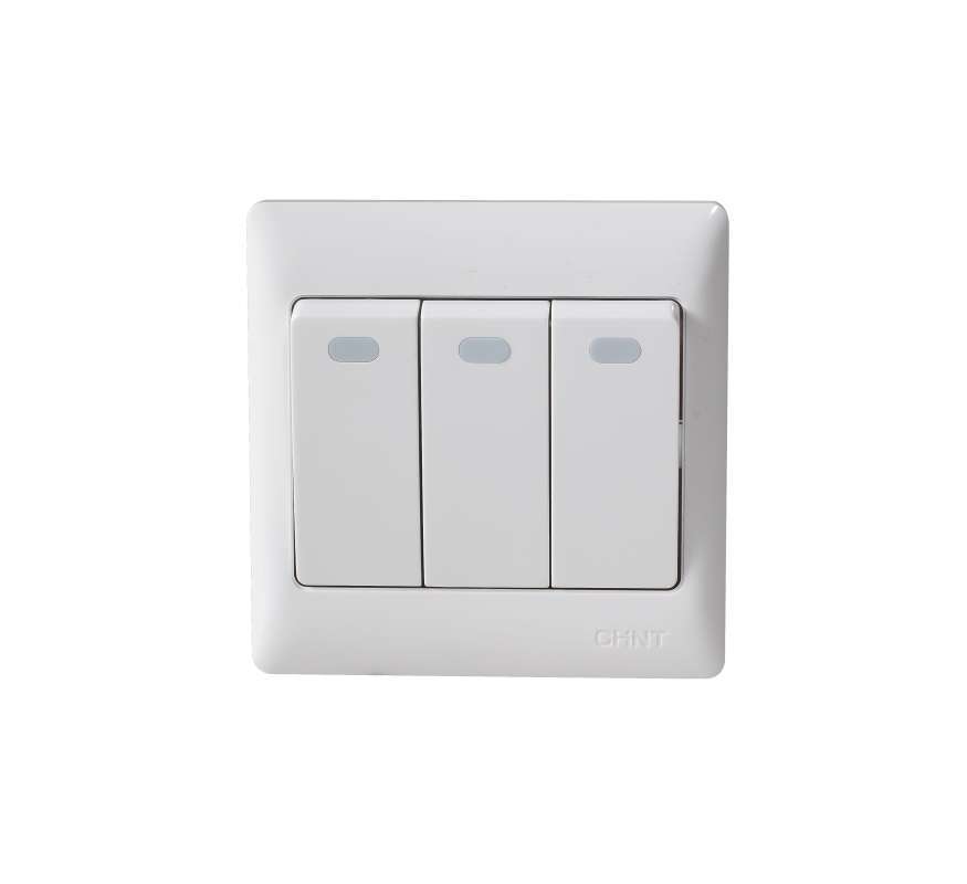 Jual CHINT NEW7 - G00500A 3 Gang 1 Way Switch Big Button 10A 250V di ...