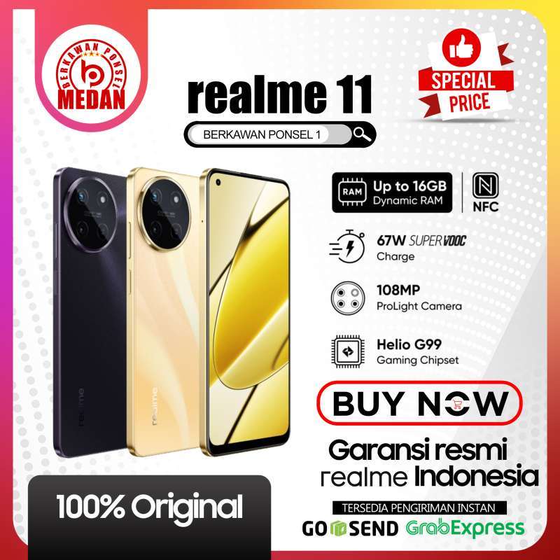 Jual realme 11 4G NFC 8+8GB*/256GB - 67W Charge | 108MP Camera | Helio G99 - Hitam di Seller ...