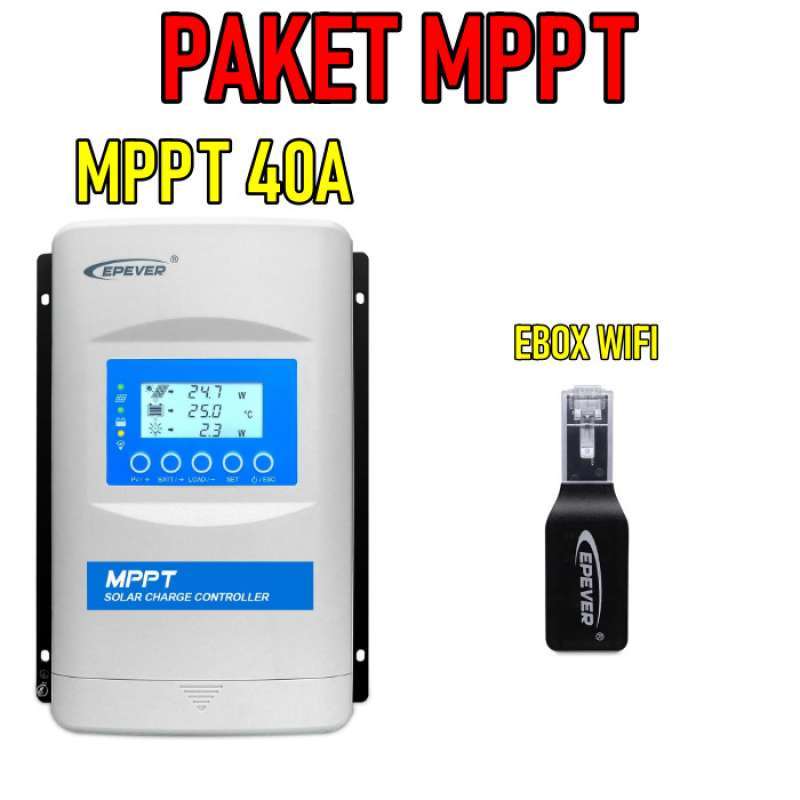 Promo MPPT 40A Solar Charge Controller Epever Xtra 4415N + Ebox Wifi Diskon 23% di Seller Rhmd ...