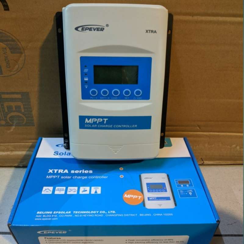 Promo MPPT 40A Solar Charge Controller Epever Xtra 4415N + Ebox Wifi ...