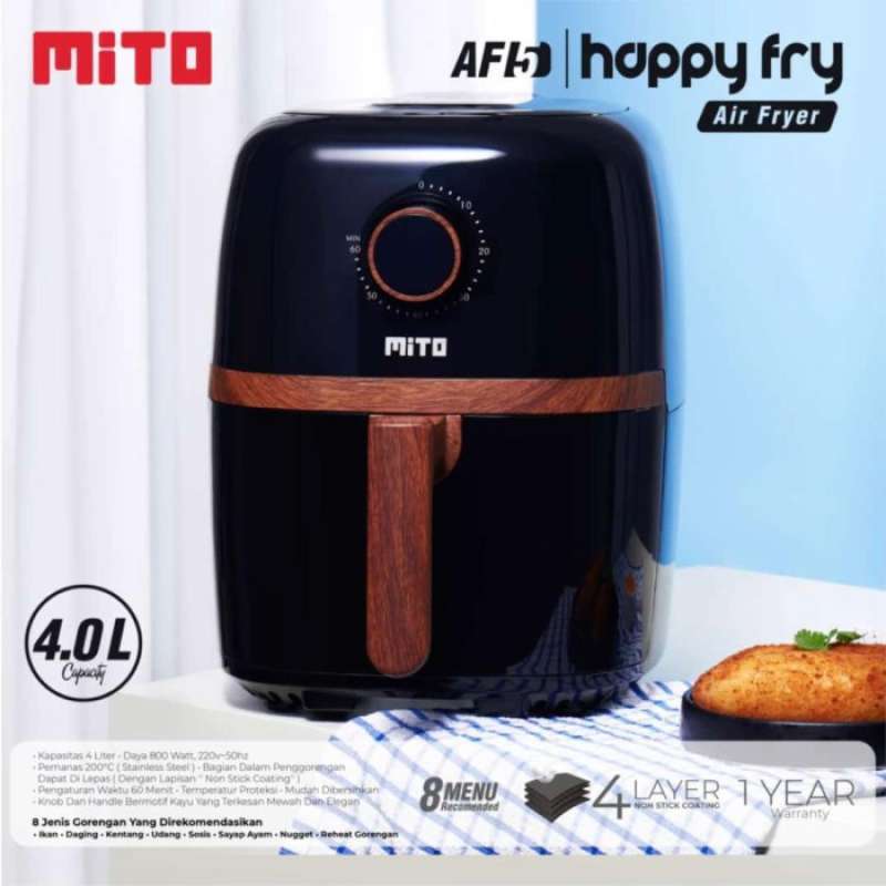 Promo Mito Air Fryer Af5 Af 5 Af 5 Wood Series Kapasitas 4 Liter