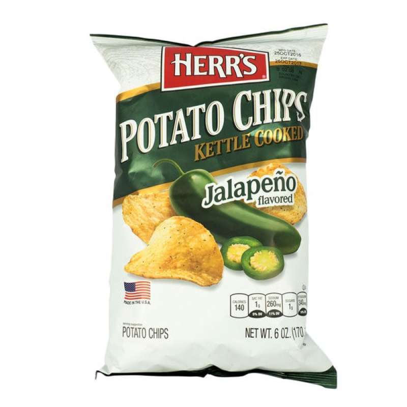 Promo Keripik Kentang Herrs Potato Chips Kettle Cooked Jalapeno