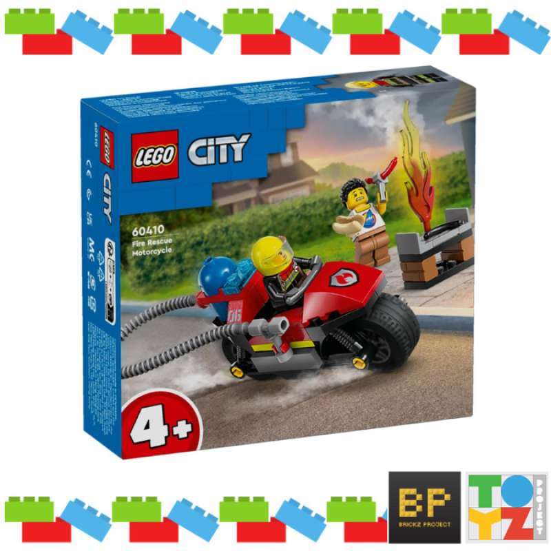 Jual LEGO 60410 City - Fire Rescue Motorcycle, Motorbike Toy Playset di ...