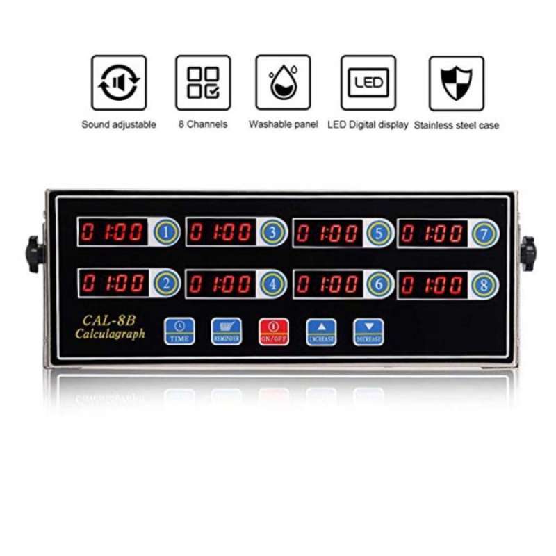 Promo 3 Stage Reminder 8 Channel Digital Timer CAL-8B Shaking Timing ...
