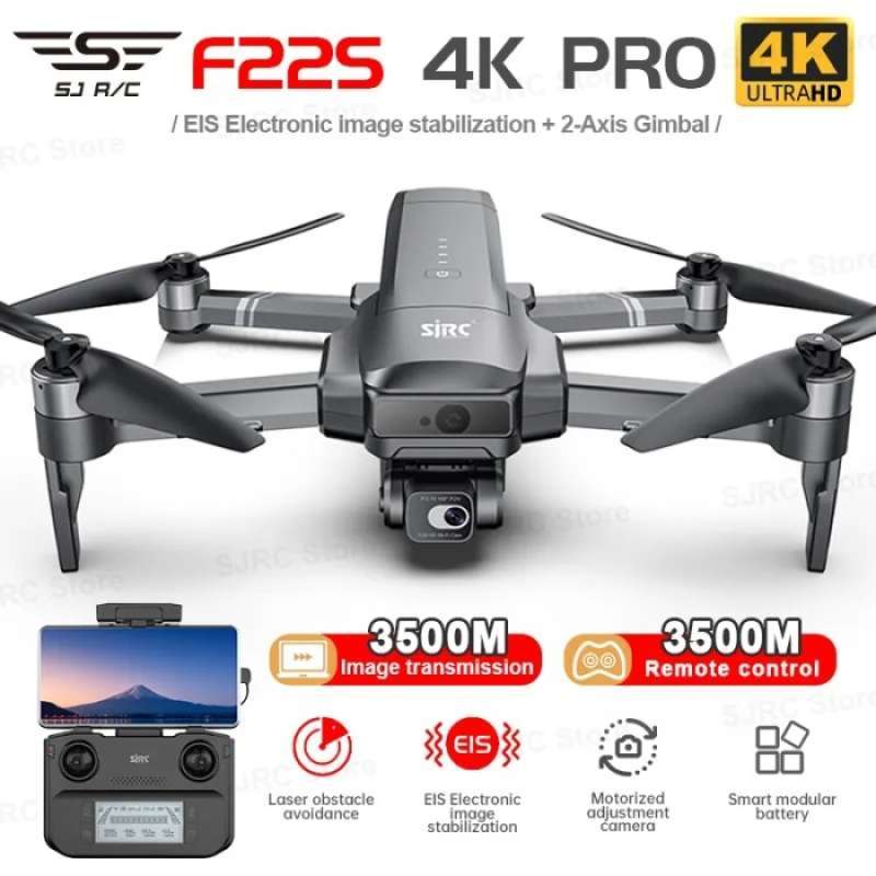 Promo drone SJRC ROX f22s pro 2 Axis gimbal 4k versi global 3.5,KM RC Diskon 23% di Seller ...