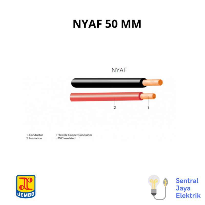 Promo Kabel Nyaf / Serabut 50mm 50 Mm Meteran / Potongan, Jembo - Hitam Berkualitas - Biru ...