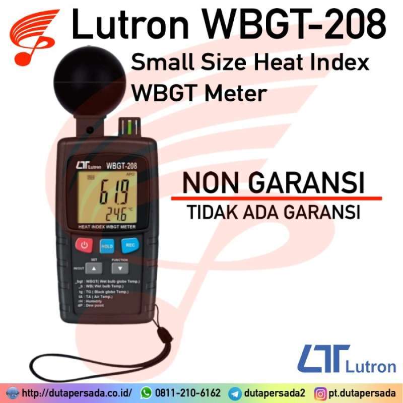 Promo Lutron Wbgt-208 Small Size Heat Index Wbgt Meter Wbgt-2010sd Diskon 23% Di Seller Rhmd ...