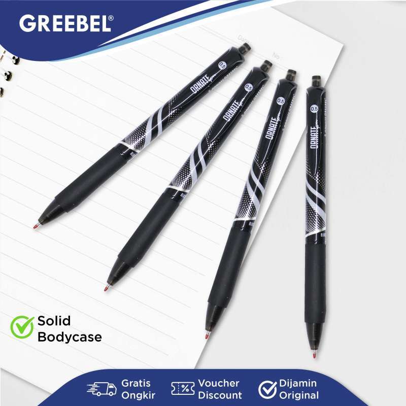Jual GREEBEL GEL PEN GP-505 ORNATE 0.5 /Pen/Pulpen/gel pen utk atk kantor kerja kuliah anak - 1 ...