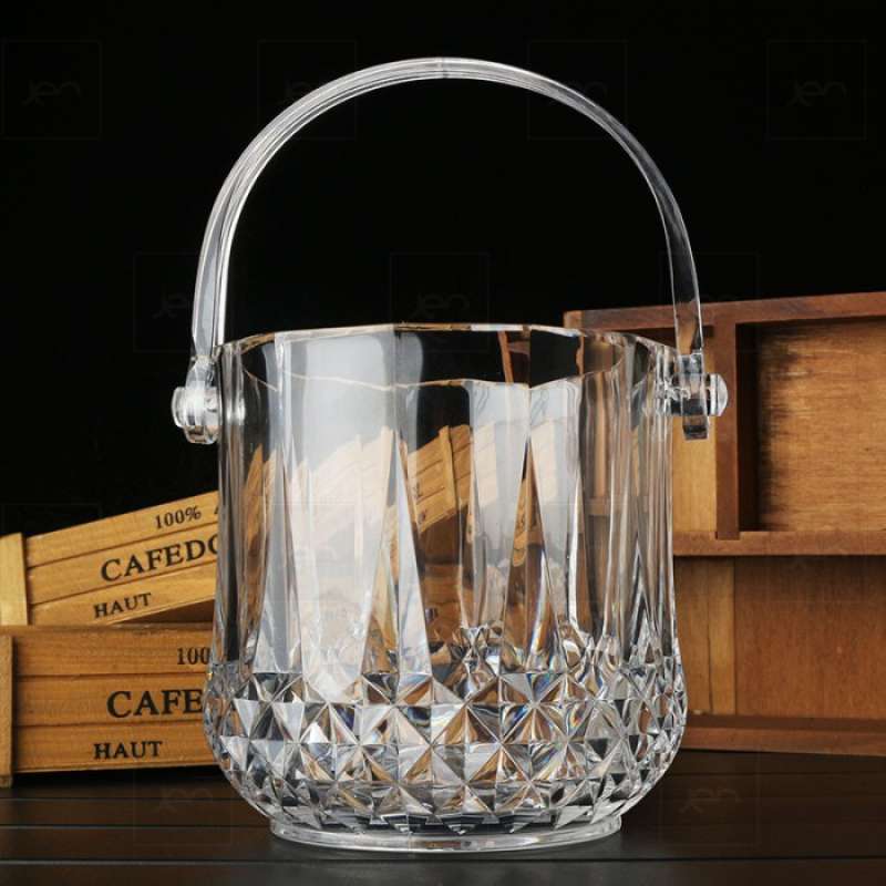 Promo Keranjang Es Batu Ember minuman serbaguna Glass Ice Bucket 1L ...