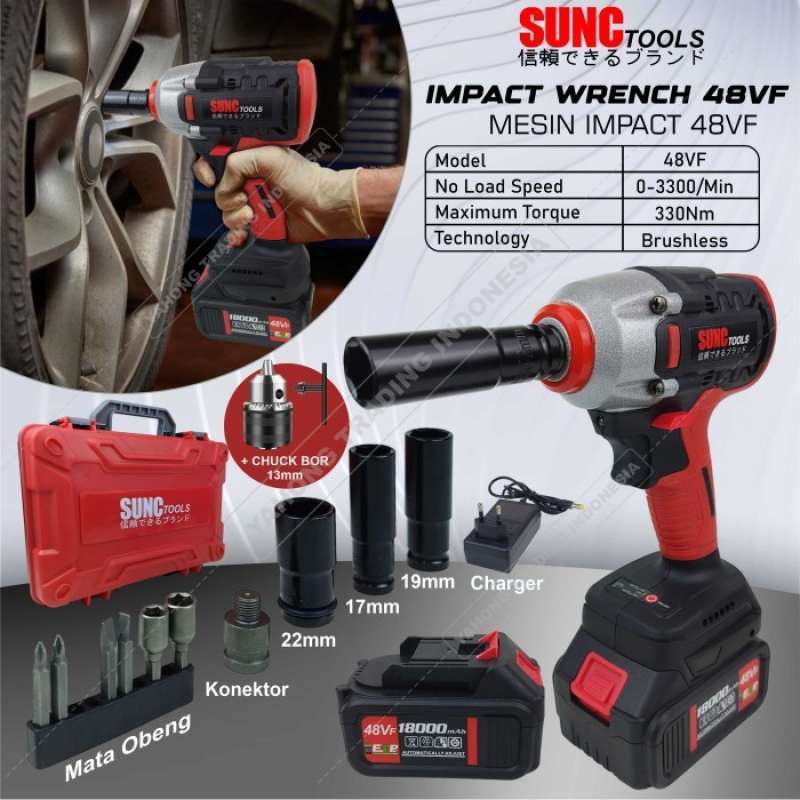 Promo Mesin Impact Wrench 48Vf + Chuck Bor SUNC TOOLS Diskon 23% di ...