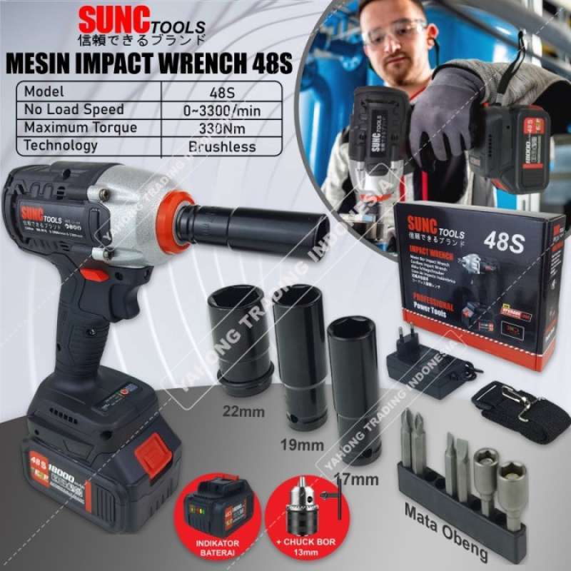 Promo Mesin Impact Wrench SUNC TOOLS 48S + CHUCK BOR Diskon 23% di ...