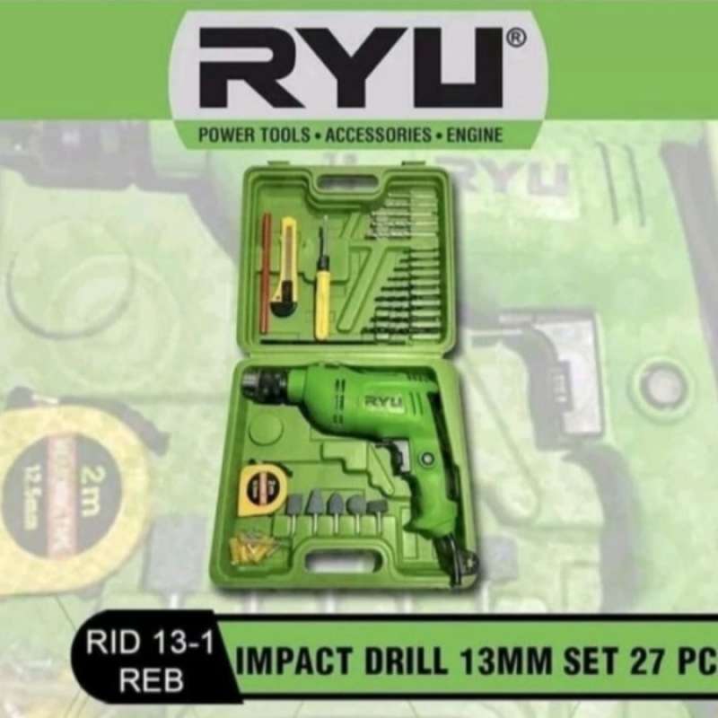 Promo Mesin Bor Tembok RYU RID 13-1 REB Impact Drill Beton 13mm RYU ...