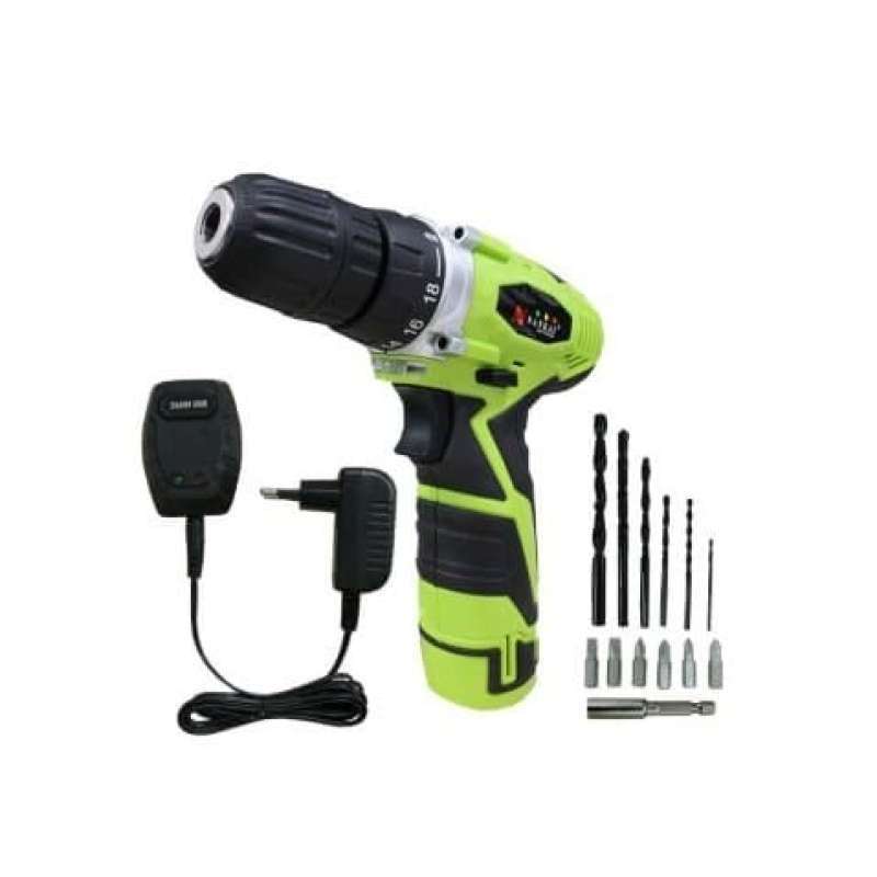 Promo Bor Tangan Portable Tanpa Kabel Cordless Drill PRAKTIS + Charger ...
