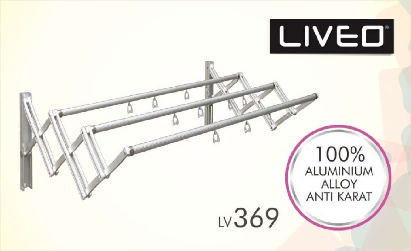 Promo New Liveo-369 Alumunium Jemuran Dinding Lipat Diskon 6% di Seller ...