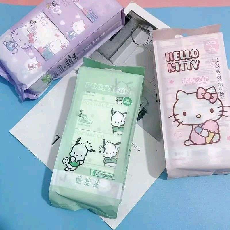Promo LS Tissue Basah Mini sanrio / tisu basah travel karakter mini ...